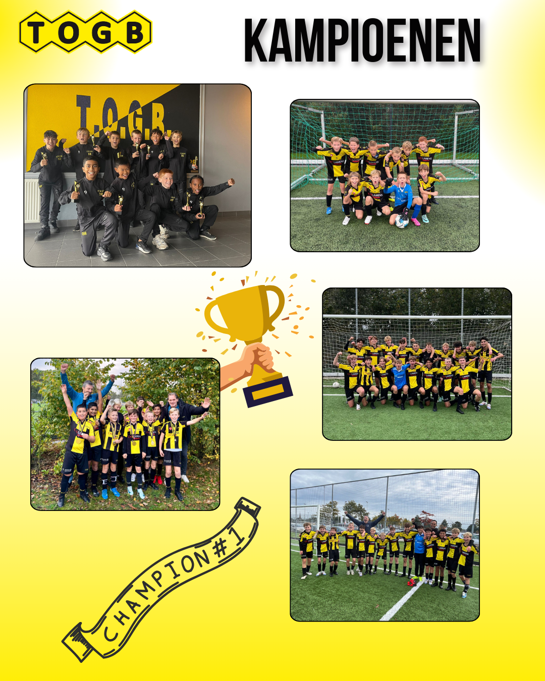 Veel TOGB jeugdteams kampioen van de 1e fase seizoen 2024-2025 | S.V. TOGB