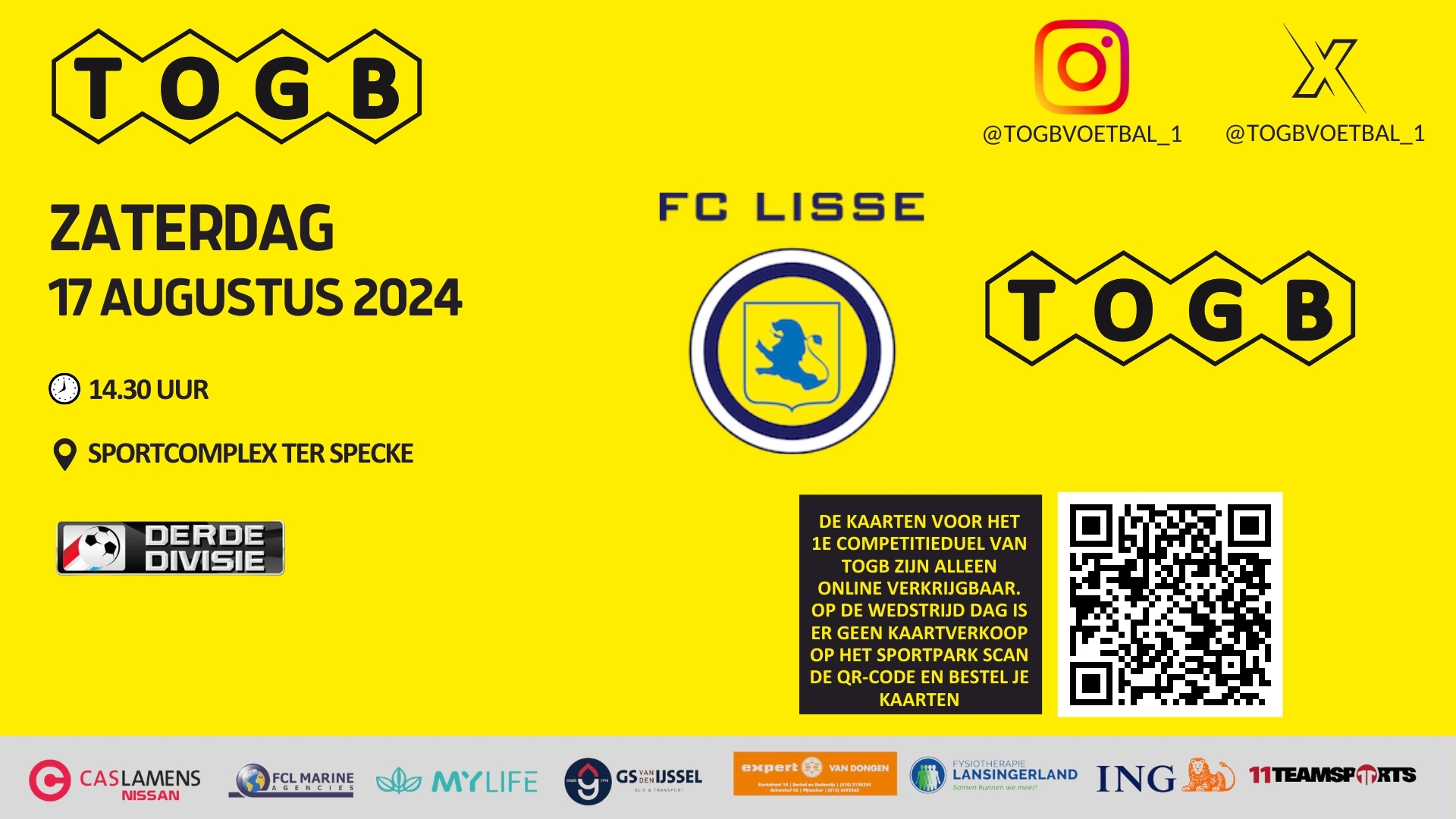 Voorbeschouwing FC Lisse - TOGB | S.V. TOGB